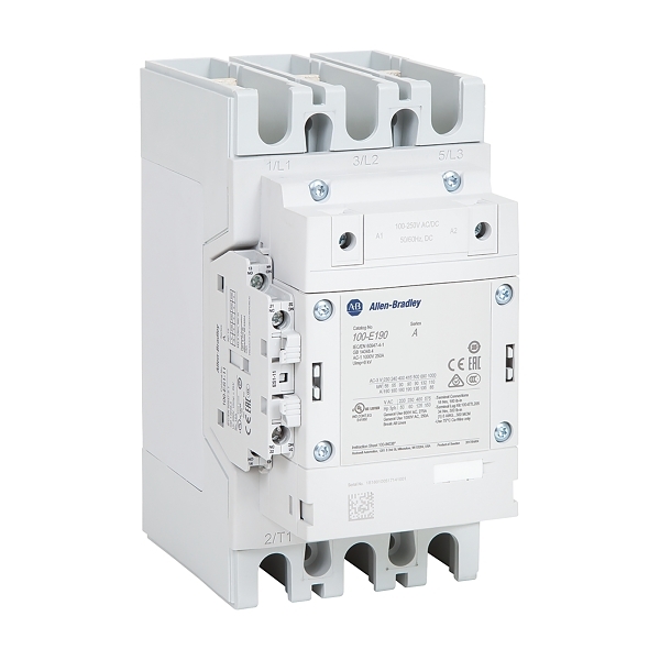 Allen-Bradley 100E Contactor 90kW 3Pole 100 to 250VAC and VDC Coil 1NO ...