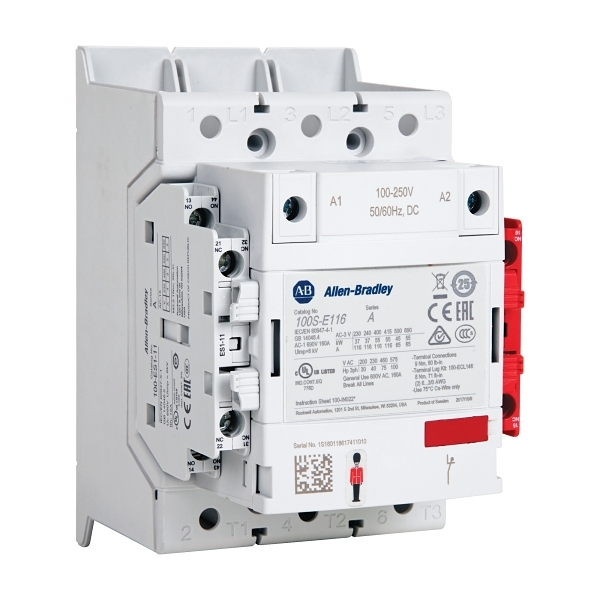 Allen-Bradley 100SE Safety Contactor 132kW 3Pole 100 to 250VAC and VDC ...
