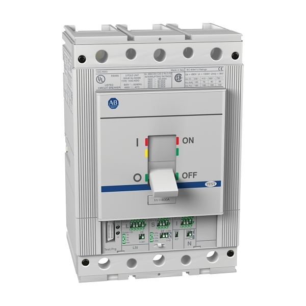 Allen-Bradley 140G MCCB K Frame 70kA 3P 400A Electronic LSI