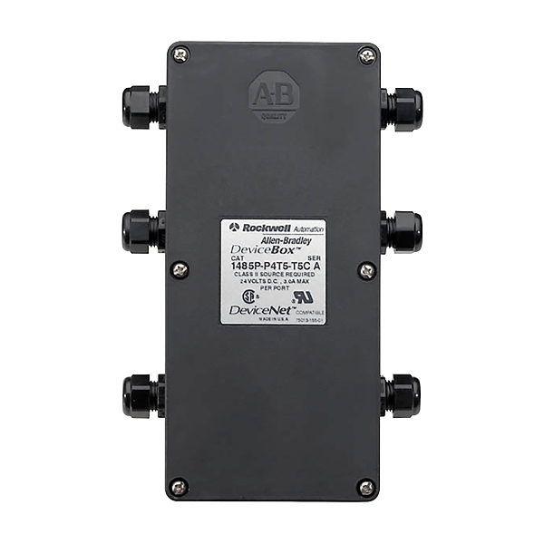 Allen-Bradley 1485 DeviceNet Devicebox 2 Port Trunk Thick Drop Thin