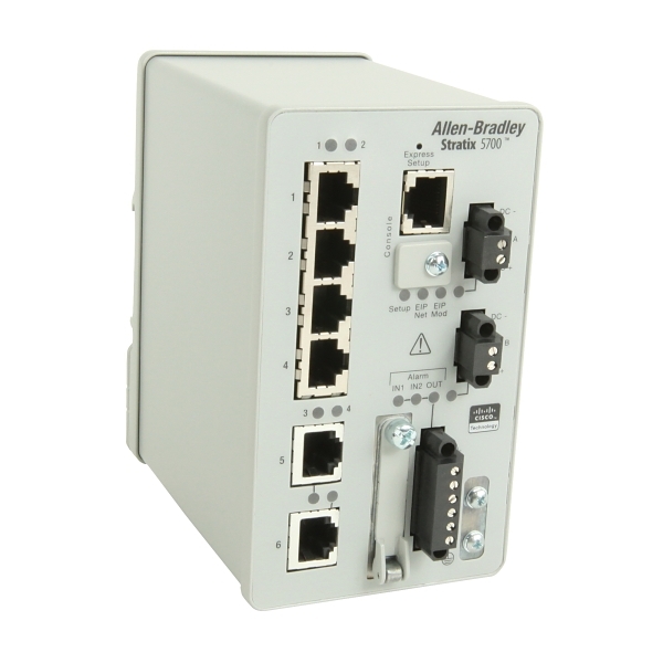 AB Stratix 5700 Managed Switch 6 x 100MB Copper ports, Lite