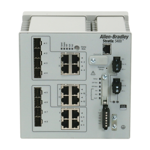 AB Stratix 5400 Managed Switch 12 Ports, 4 x 1GMB PoE, 8 x 1GB combo ...