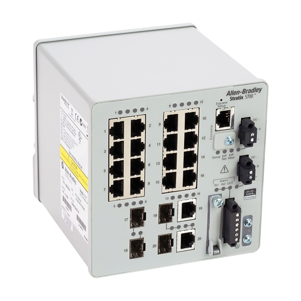 AB ArmorStratix 5700 Managed Switch 10 Ports, 8 x 100MB Copper, 8 X ...