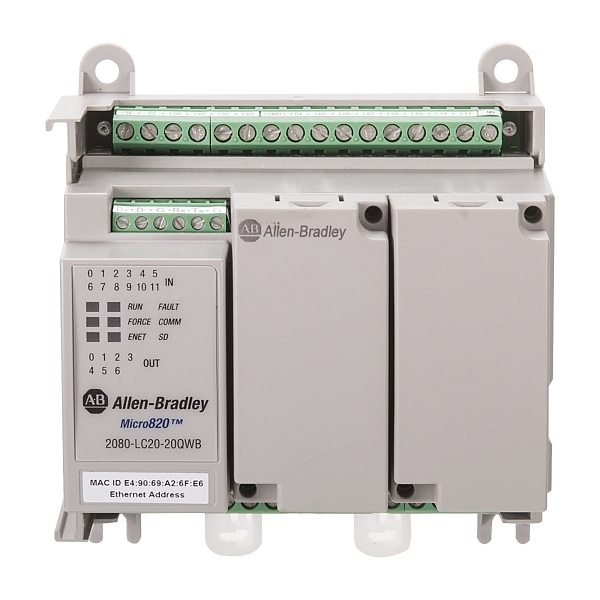 Allen-Bradley Micro820 Controller 8DI 4Ai Configurable 7DO Source 1AO ...