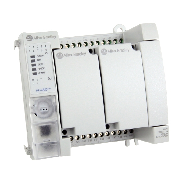 Allen-Bradley Micro830 Controller 10DI 6DO Relay RS232/485 120VAC