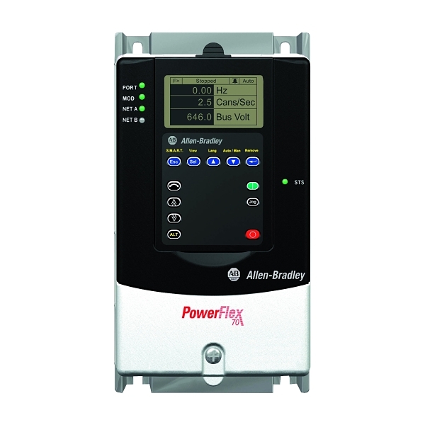 Allen-Bradley PowerFlex 70 VSD 400V IP20 1.3A 0.37kW ND or 0.9A 0.25kW HD