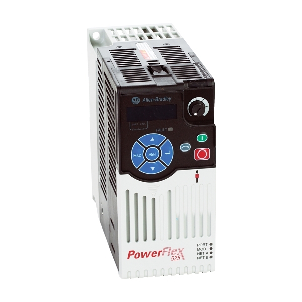 Allen-Bradley PowerFlex 525 VSD 240V IP20 5A 0.75kW ND and HD Frame A ...