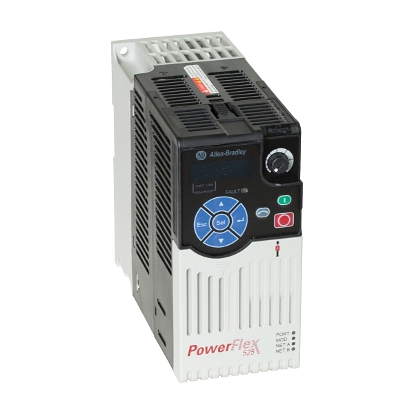 Allen-Bradley PowerFlex 525 VSD 480V IP20 1 4A 0.4kW ND and HD Frame A