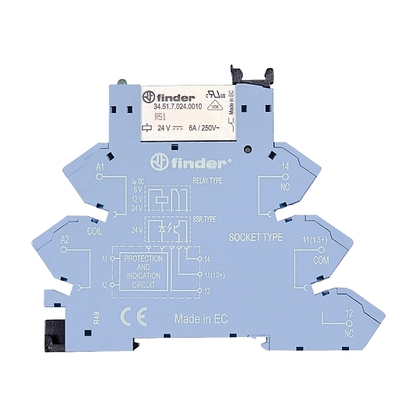 Finder 38 Series Relay Interface Modules Relay 6A 1 Changeover 110V AC ...