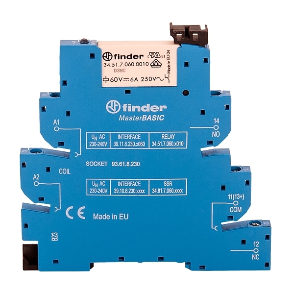 Finder 39 Series Master Basic Relay Interface Module 6A 1 Changeover ...