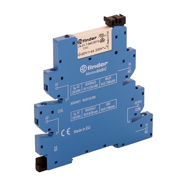 Finder 39 Series Master Basic Relay Interface Module 6A 1 Changeover ...