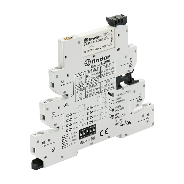 Finder 39 Series Master Timer Relay Interface Module 6A 1 Changeover ...