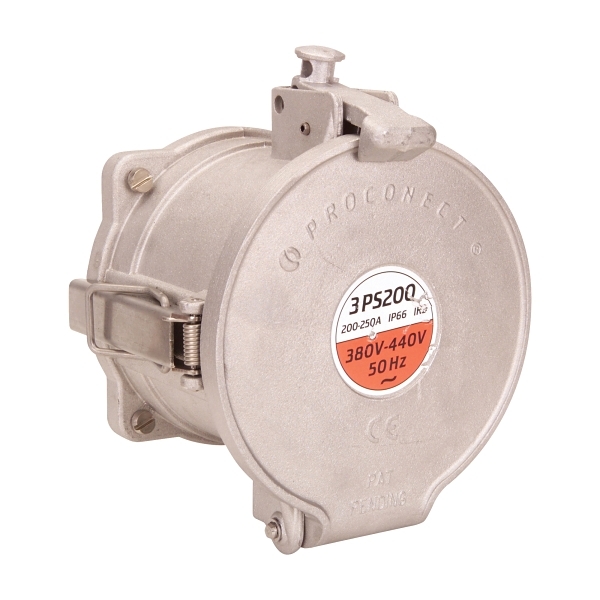 PROCONECT 3PS200 Socket Outlet, 3P+E+2p, 250A (AC23 160A) 440V AC