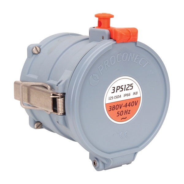 PROCONECT 3PS125 Socket Outlet, 3P+E, 150A (AC23 100A) 440V AC