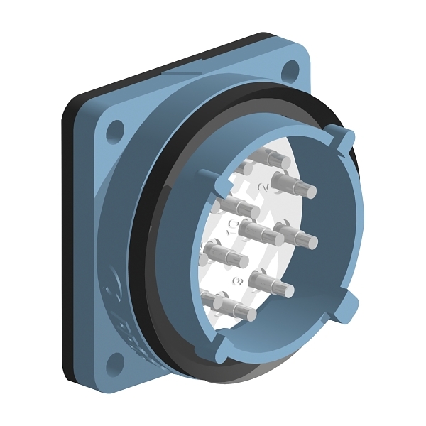 PROCONECT 3PSS Appliance Inlet, 12 PIN, 10A 500V AC