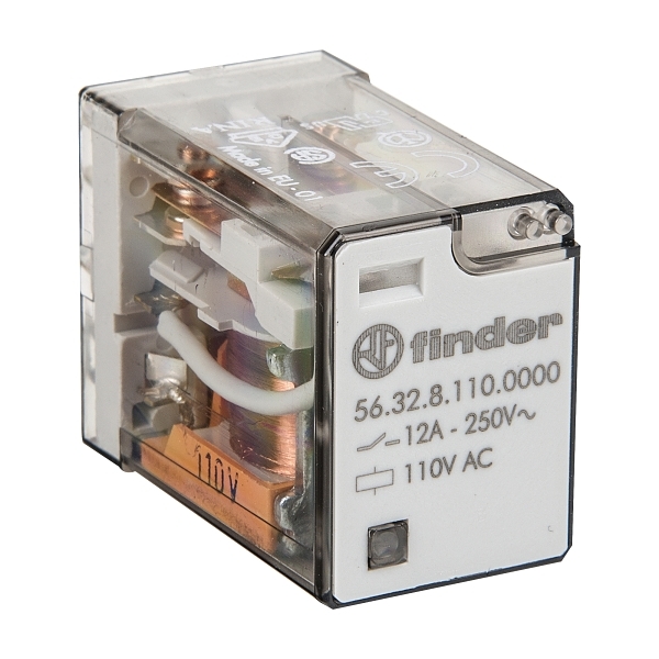 Finder 56 Series Miniature Power Relay 12A 2CO 110V AC Coil