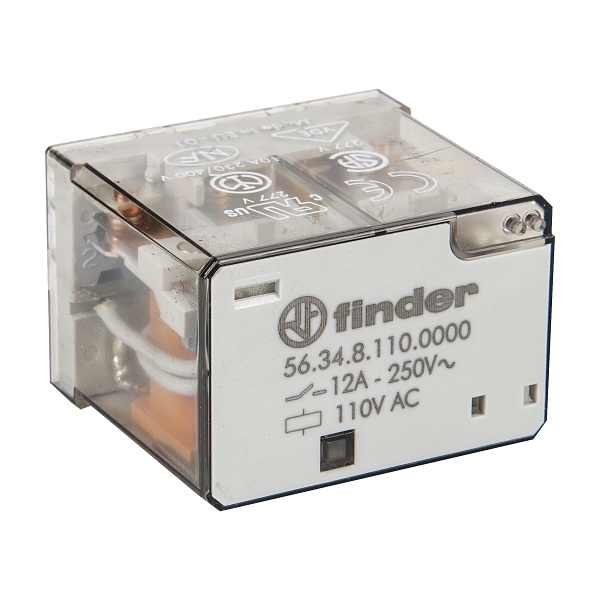 Finder 56 Series Miniature Power Relay 12A 4CO 110V AC Coil