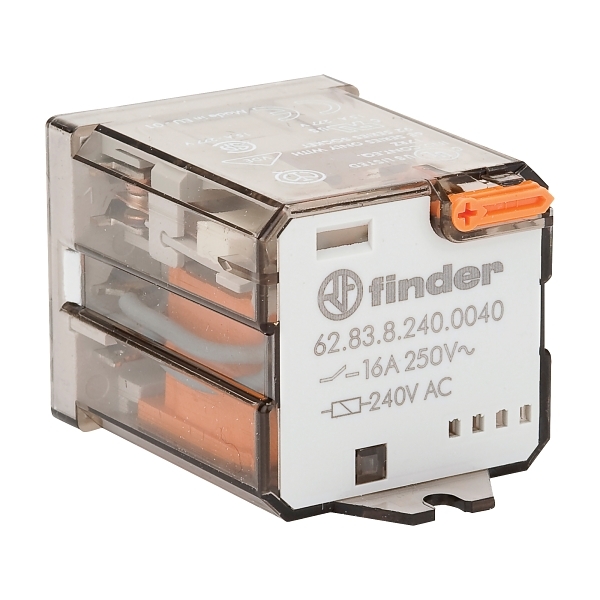 Finder 62 Series Power Relay Flange Mount 16A 3CO 110V AC Coil with ...