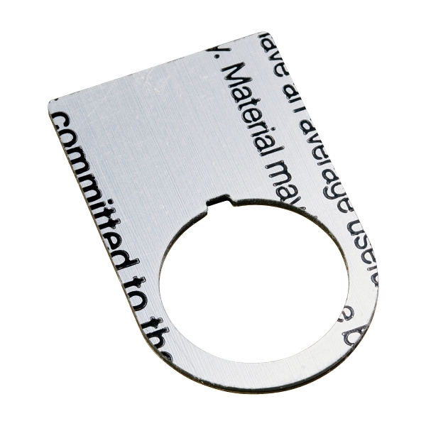 Allen-Bradley 800F Legend Plate 30 X 50mm, RESET, Aluminum with Black Text