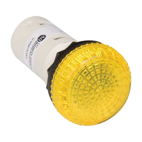 Allen-Bradley 800F Pilot Light Monolithic 22.5 mm Yellow Integrated LED ...