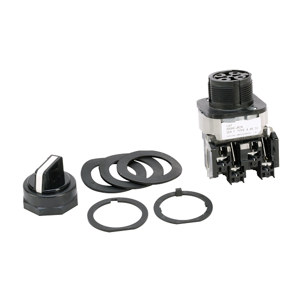 Allen-Bradley 800H Selector Switch 30.5mm Complete Plastic FS 3 POS N ILL Knob MAINT 1NO 1NC White