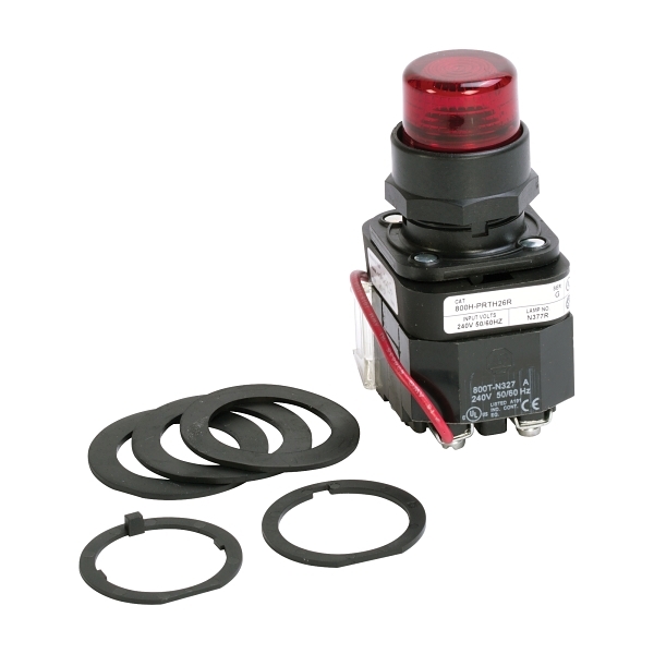 Allen-Bradley 800H Pilot Light 30.5mm Complete Plastic FS PTT INC 120V ...