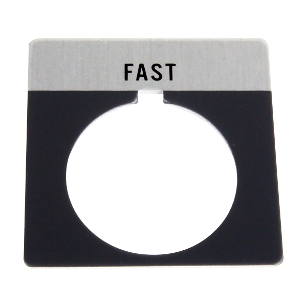 Allen-Bradley 800T Legend Plate 46 x 47mm Gray FAST for 30.5mm Pushbutton