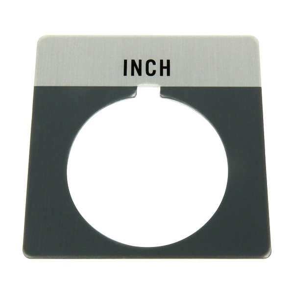 Allen-Bradley 800T Legend Plate 46 x 47mm Gray INCH for 30.5mm Pushbutton
