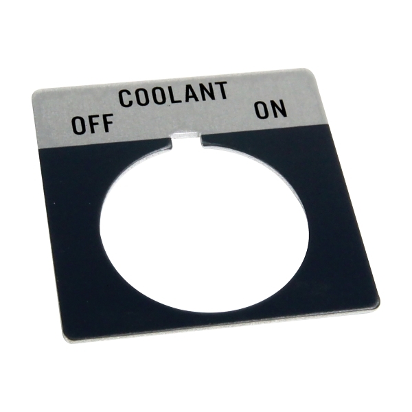 Allen-Bradley 800T Legend Plate 46 x 47mm Gray OFF COOLANT ON for 30 ...
