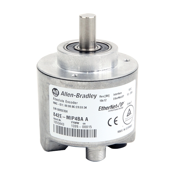 AB 842E EtherNet/IP Absolute Encoder Multi Turn 4096 Solid Shaft with ...