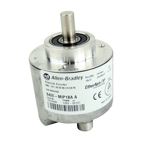 AB 842E EtherNet/IP Absolute Encoder Single Turn Solid Shaft 10mm M12 ...
