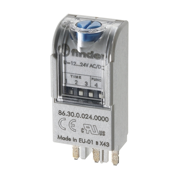 Finder 86 Series Bifunction Timer Module 12 to 24V AC DC