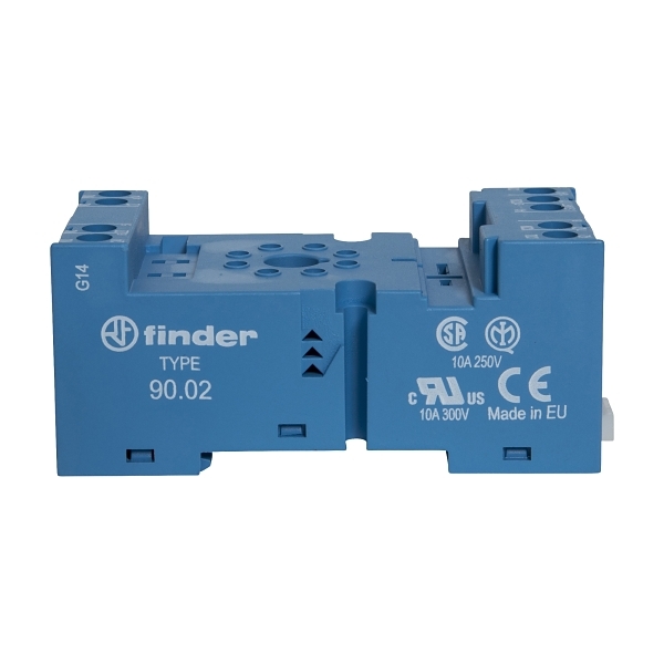 Finder 90 Series Base for 6012 Relay 9902 LED Modules with Metal Clip