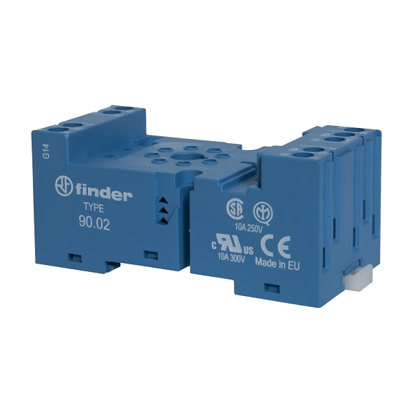 Finder 90 Series Base for 6012 Relay 9902 LED Modules with Metal Clip