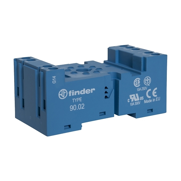 Finder 90 Series Base for 6012 Relay 9902 LED Modules with Metal Clip