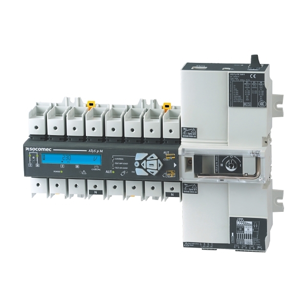 Socomec ATyS M Automatic Transfer Switch - ATyS pM, Advanced Integrated Logic, 4 Pole 100A