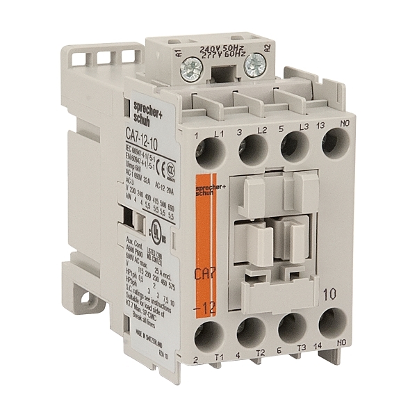 S&S CA7 Contactor 5.5kW 3Pole 240VAC Coil 1NC Contact Auxiliary