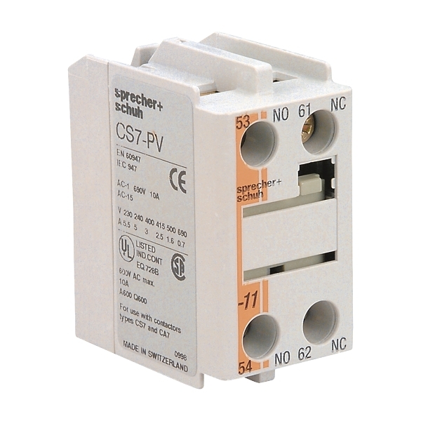 S&S CS7 Auxiliary Contact with 1NO Contact and 1NC Contact Top Mount