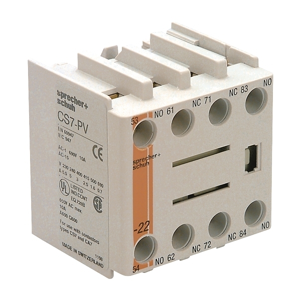 S&S CS7 Auxiliary Contact with 1NO 1NC 1 Late Make and 1 Late Break ...