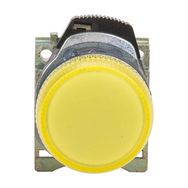 Sprecher and Schuh D7 Pilot Light 22.5 mm Head Only Round Metal Yellow Lens