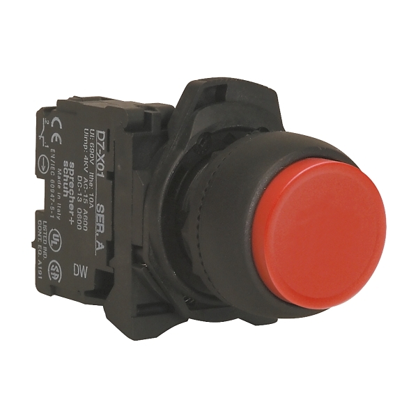 Sprecher and Schuh D7 Pushbutton 22.5 mm Complete Plastic MOM Extended ...