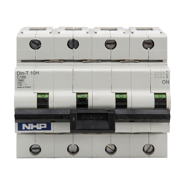 NHP DIN-T Miniature Circuit Breaker 10H 10kA 4Pole 80A C Curve