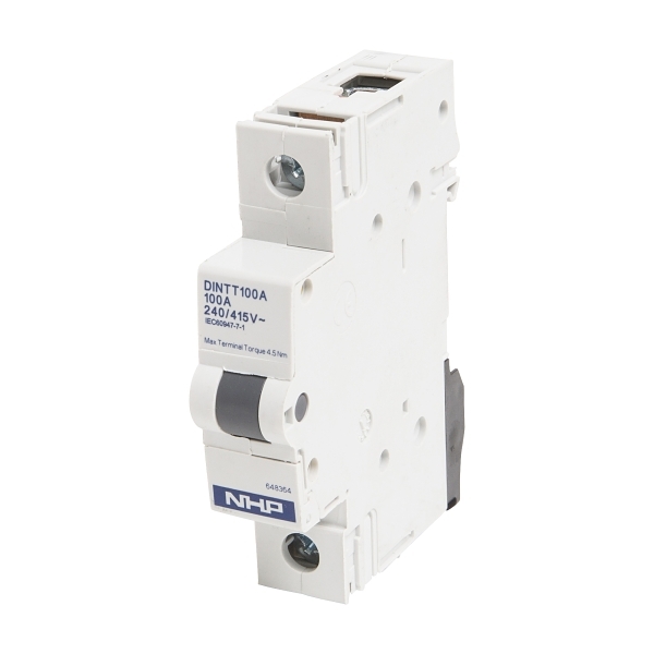 NHP DIN-T Accessory Through Terminal 100A 1Pole
