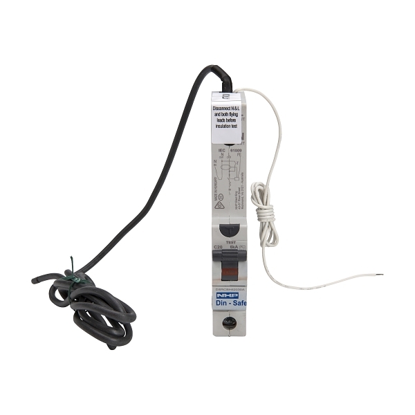 NHP DIN-T Residual Current Device Long Body w/ Overcurrent 6kA 16A ...