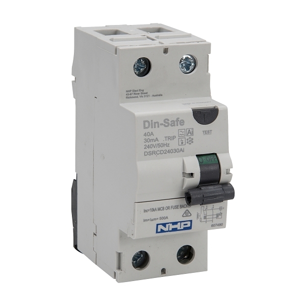 NHP DIN-T Residual Current Circuit Breaker RCCB 1Pole and Neutral 40A ...