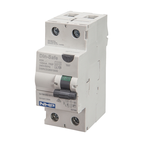 NHP DIN-T Residual Current Circuit Breaker RCCB 1Pole and Neutral 63A ...