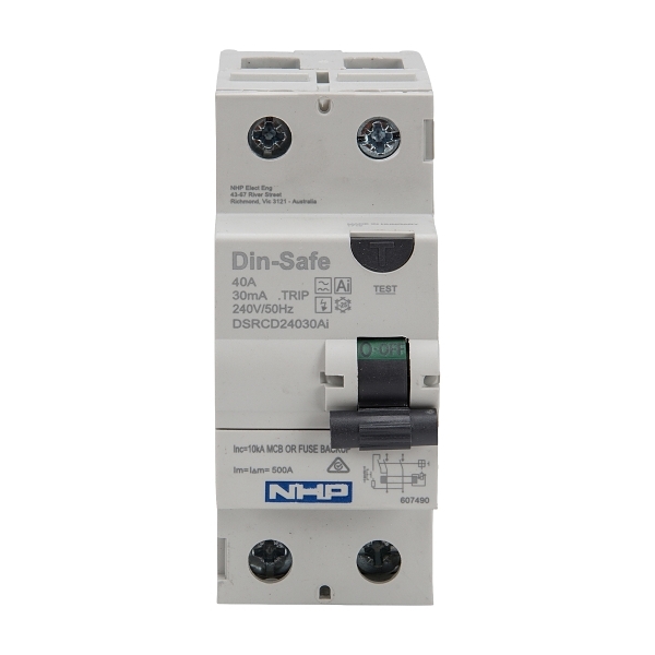 NHP DIN-T Residual Current Circuit Breaker RCCB 1Pole and Neutral 80A ...