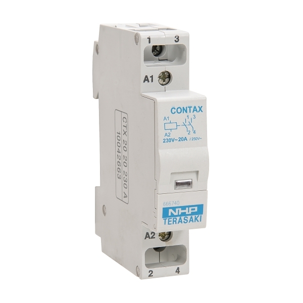 NHP DIN-T DIN Contactors 24A 4 Normally Open Contacts Coil Voltage 12V ...