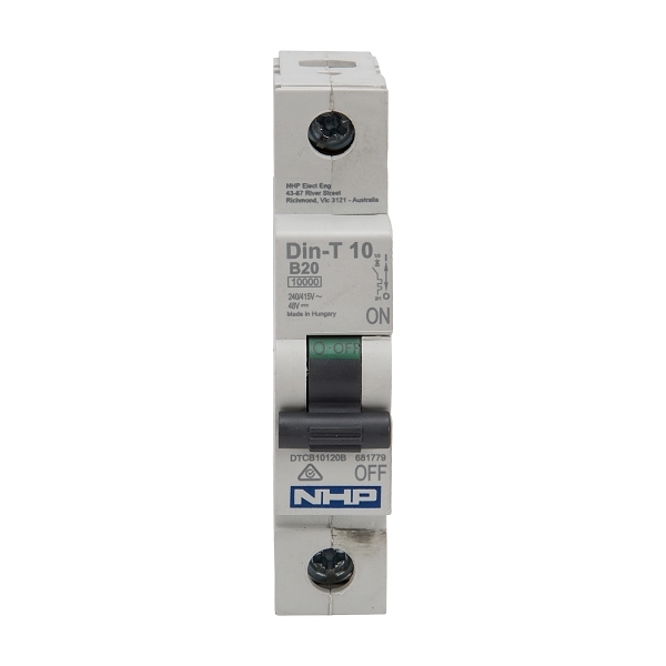 NHP DIN-T Miniature Circuit Breaker 10kA 1Pole 16A B Curve