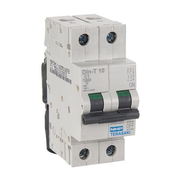 NHP DIN-T Miniature Circuit Breaker 10kA 2Pole 10A C Curve